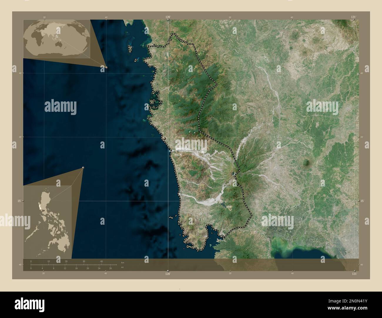 Zambales Philippines Map Zambales, Philippines. High Res Satellite. No