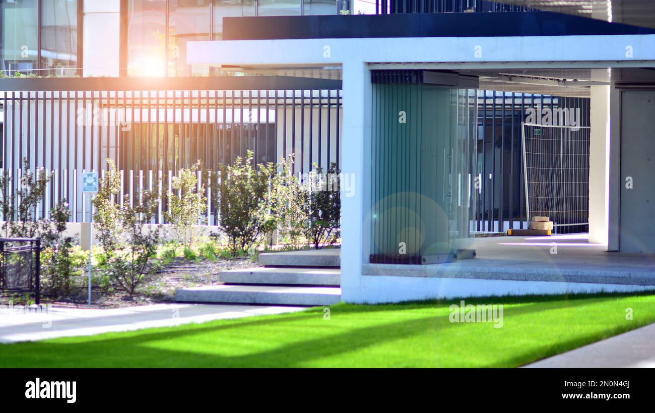 A Fragment Of The Steel And Glass Metal Facade Of Building Detail Architecture Steel And Glass