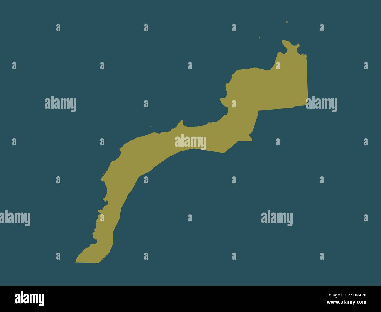 Zamboanga del Norte, province of Philippines. Solid color shape Stock ...