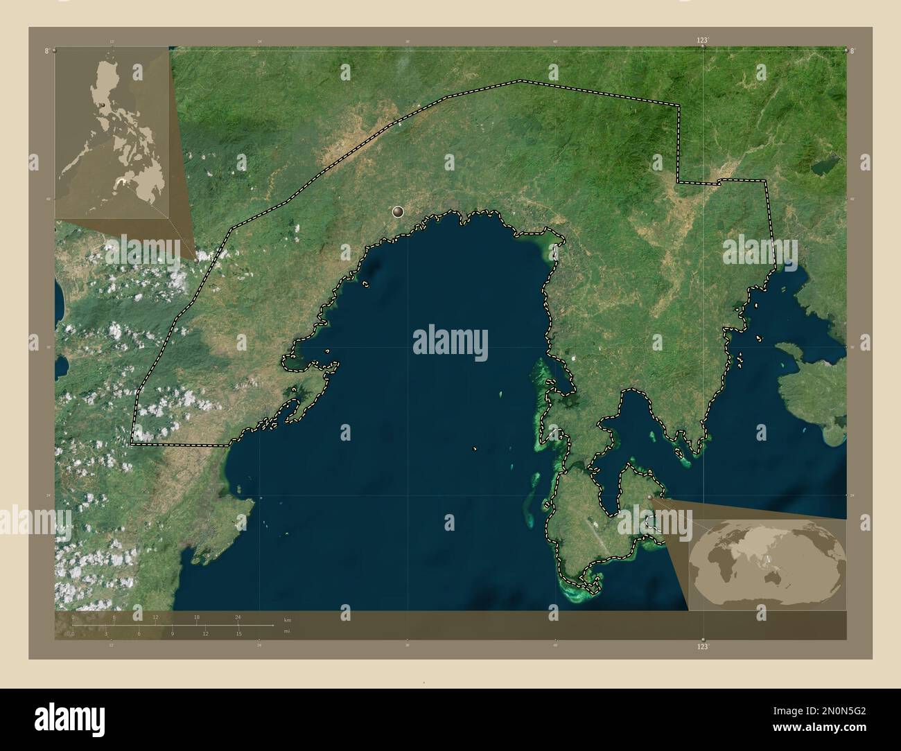 Zamboanga Sibugay, province of Philippines. High resolution satellite ...