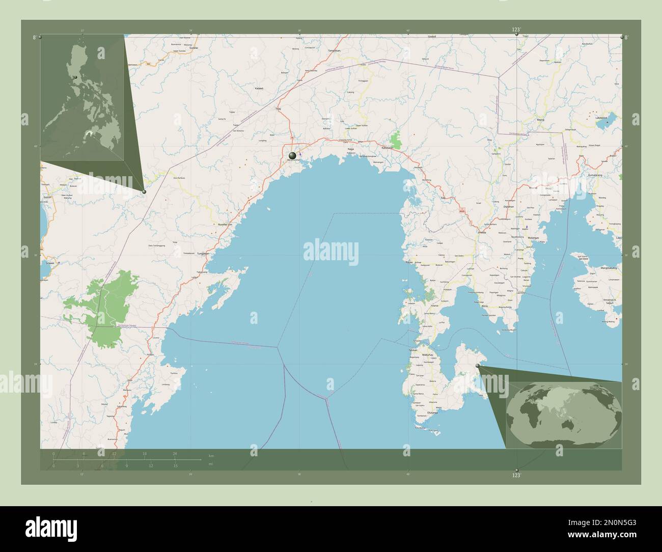 Zamboanga Sibugay, province of Philippines. Open Street Map. Corner ...