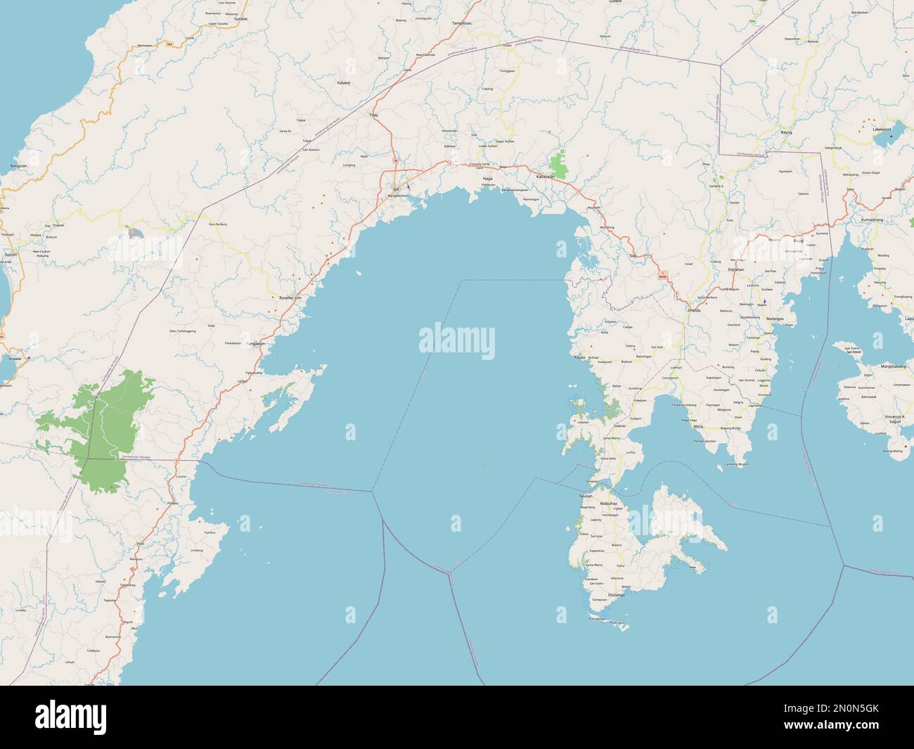 Zamboanga Sibugay, province of Philippines. Open Street Map Stock Photo ...