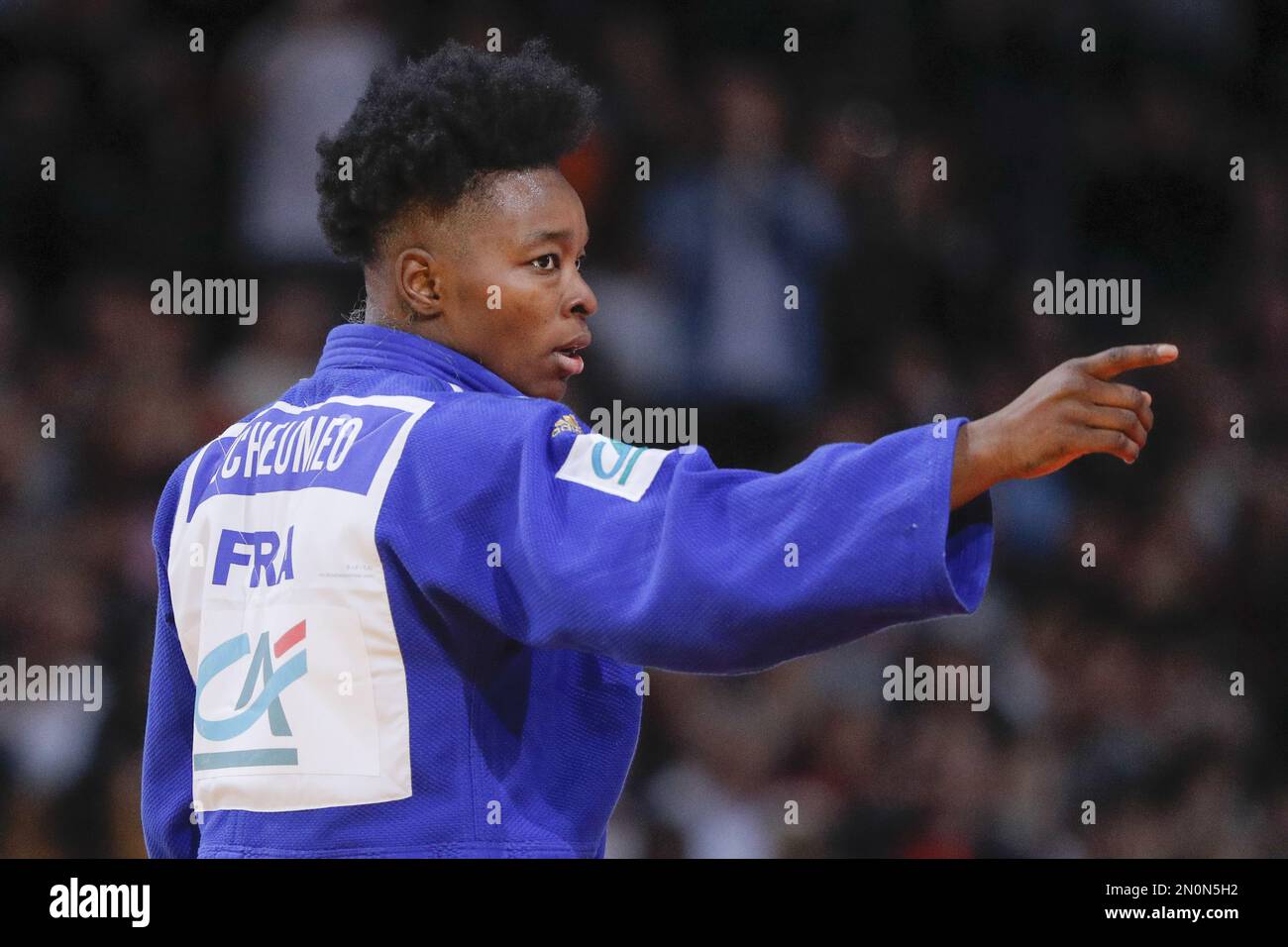 Audrey Tcheumeo (FRA) won the gold medal against Chloe Buttieg (FRA ...