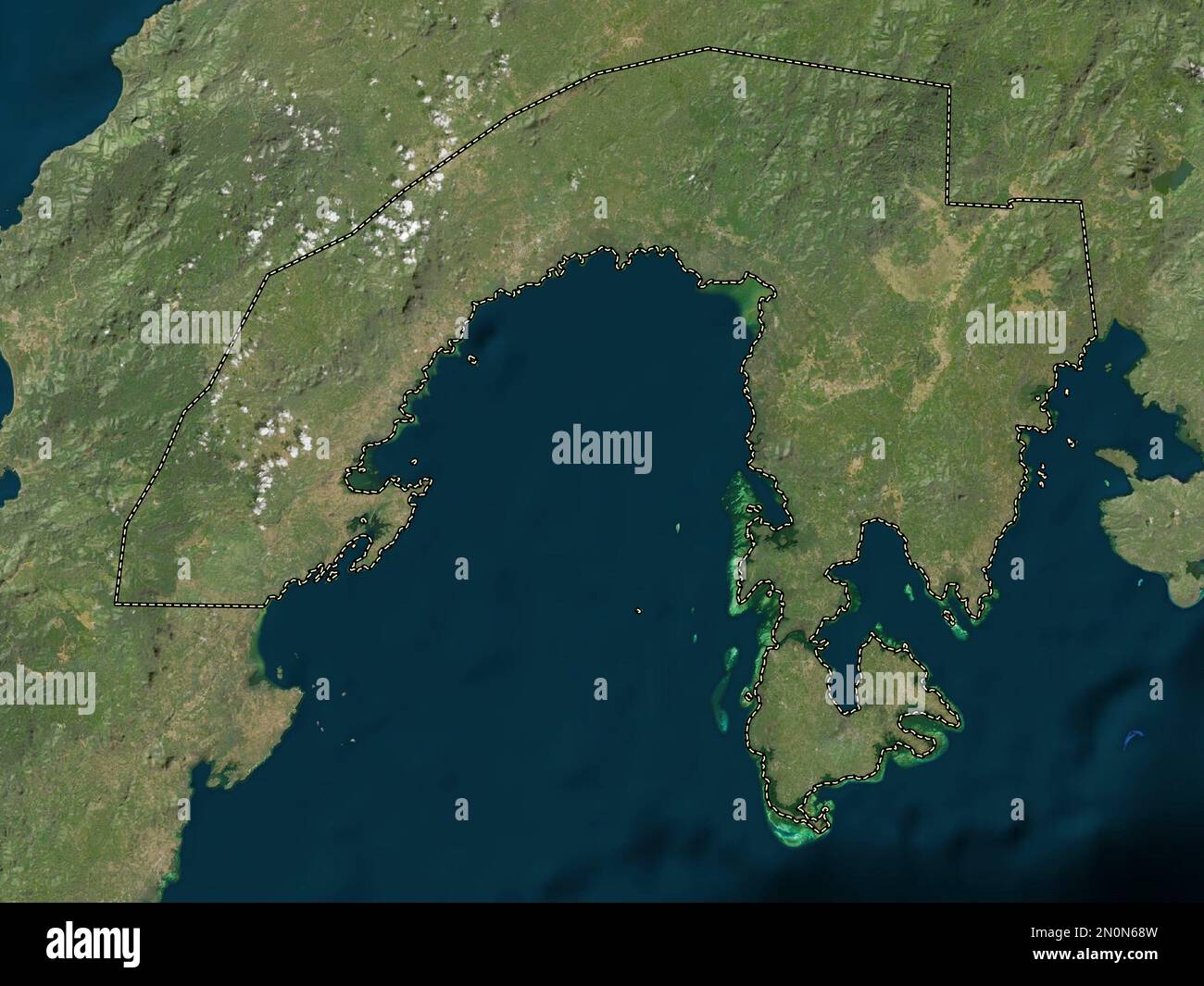 Zamboanga Sibugay, province of Philippines. Low resolution satellite ...