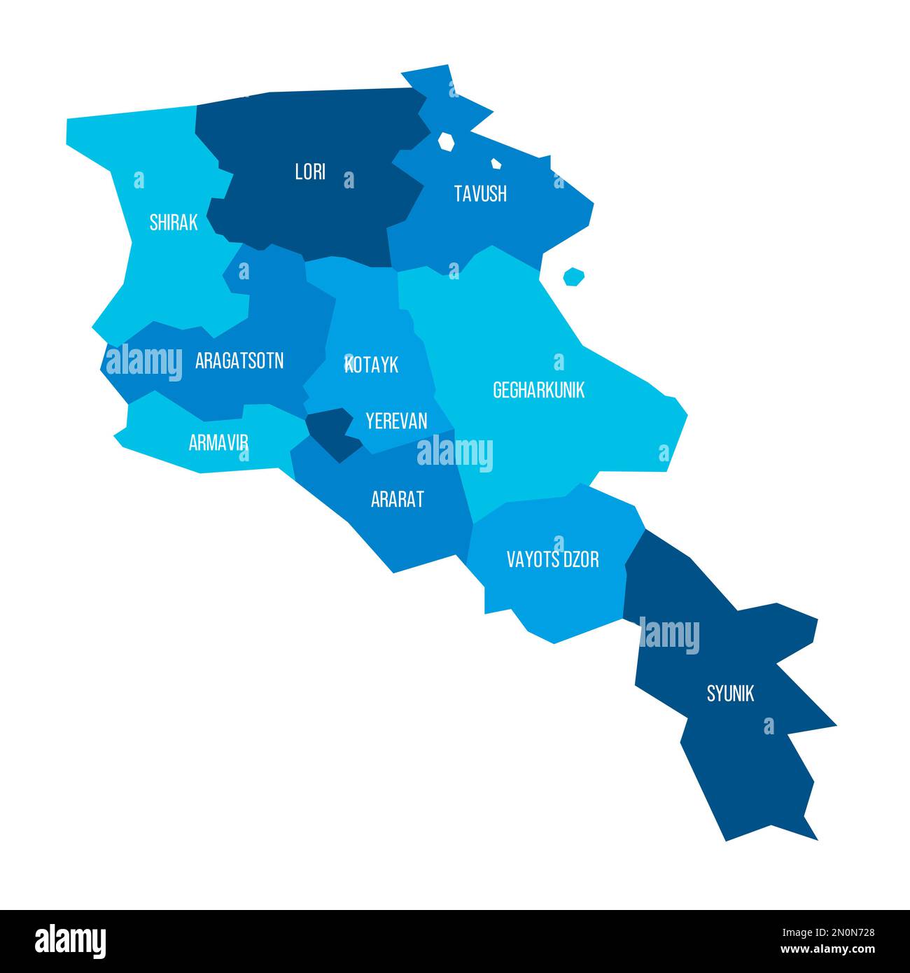 Armenia political map of administrative divisions - provinces and ...