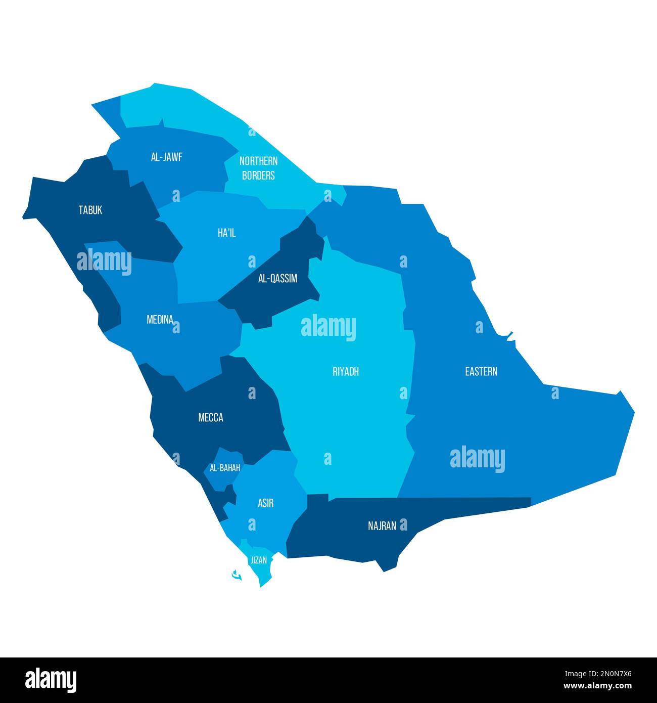 Saudi Arabia political map of administrative divisions - provinces or ...