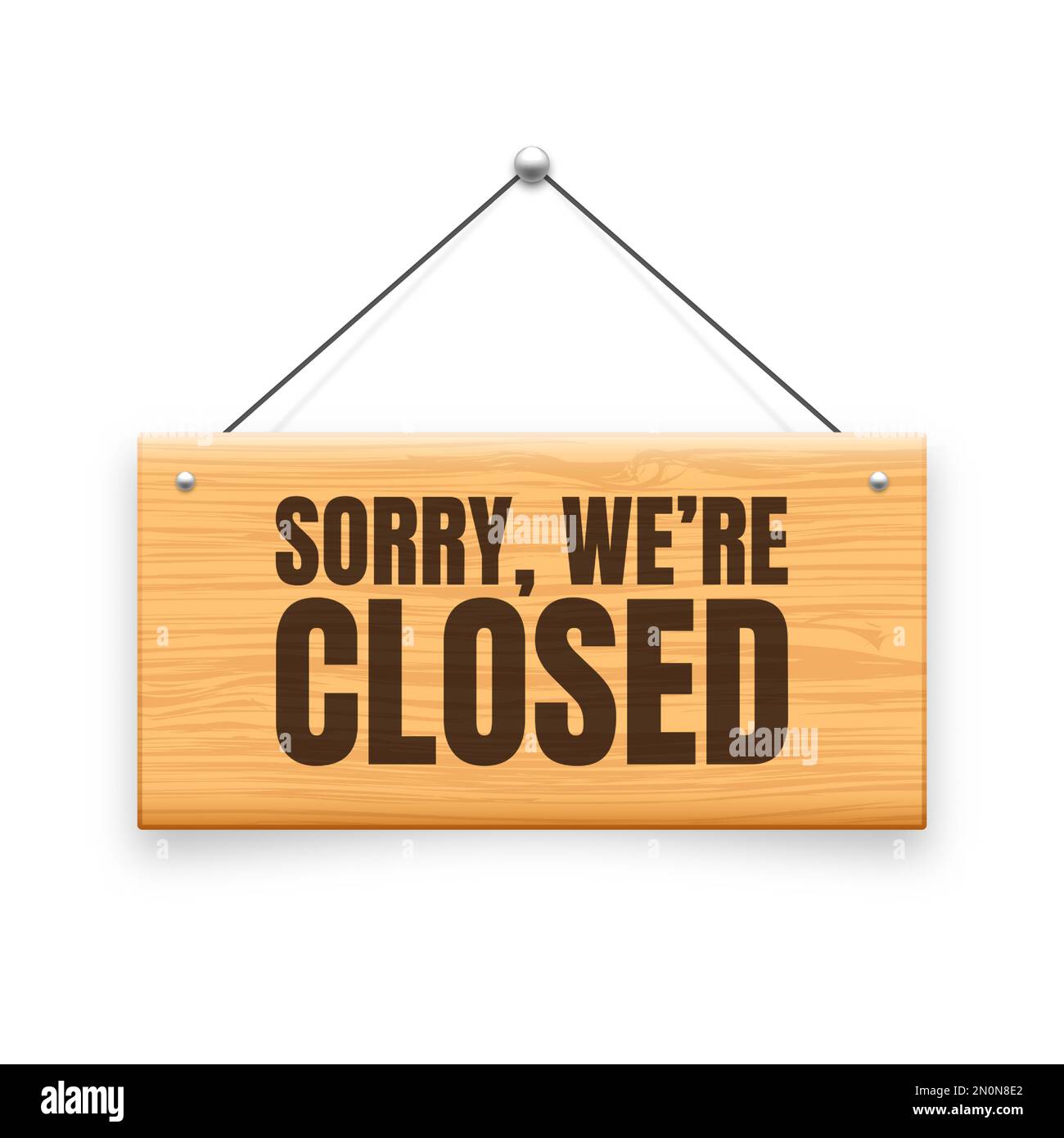 Wooden closed hanging signboard. Vintage made of wood door sign for ...