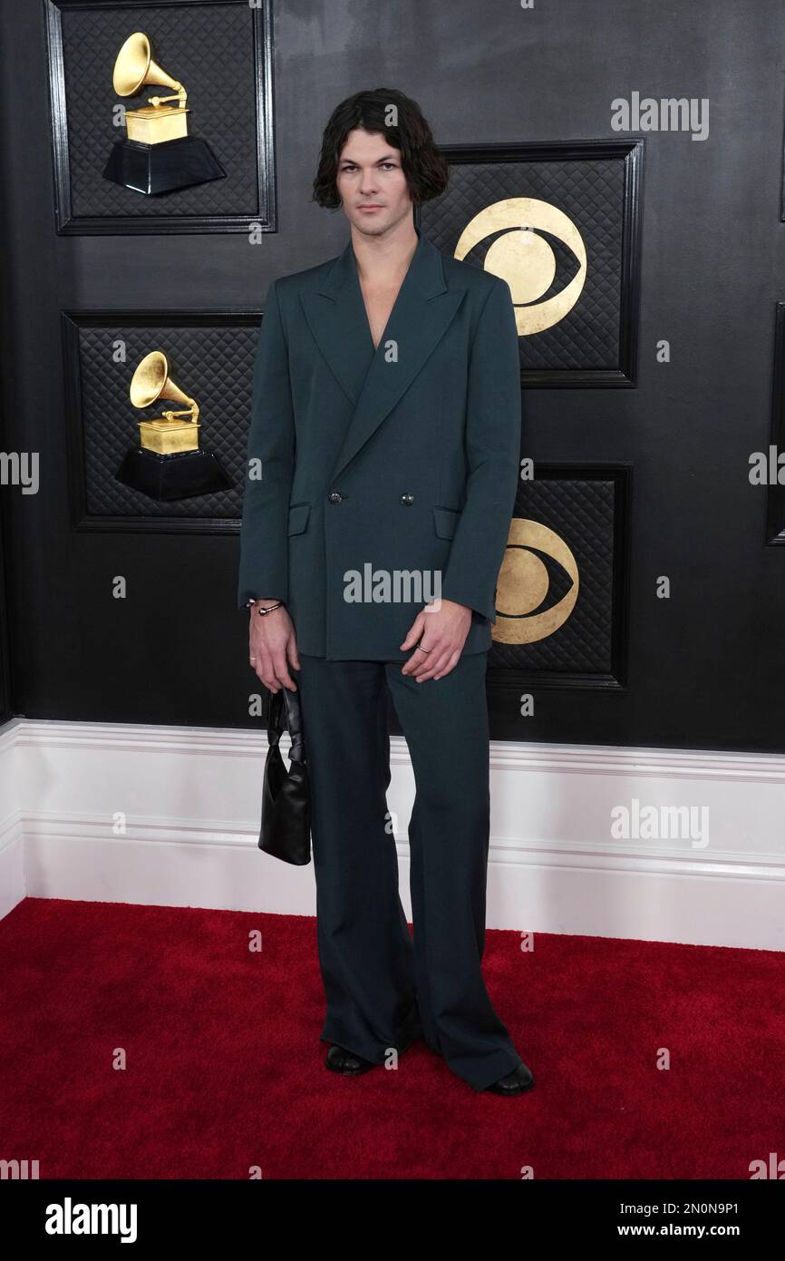 Baynk arrives at the 65th annual Grammy Awards on Sunday, Feb. 5, 2023 ...
