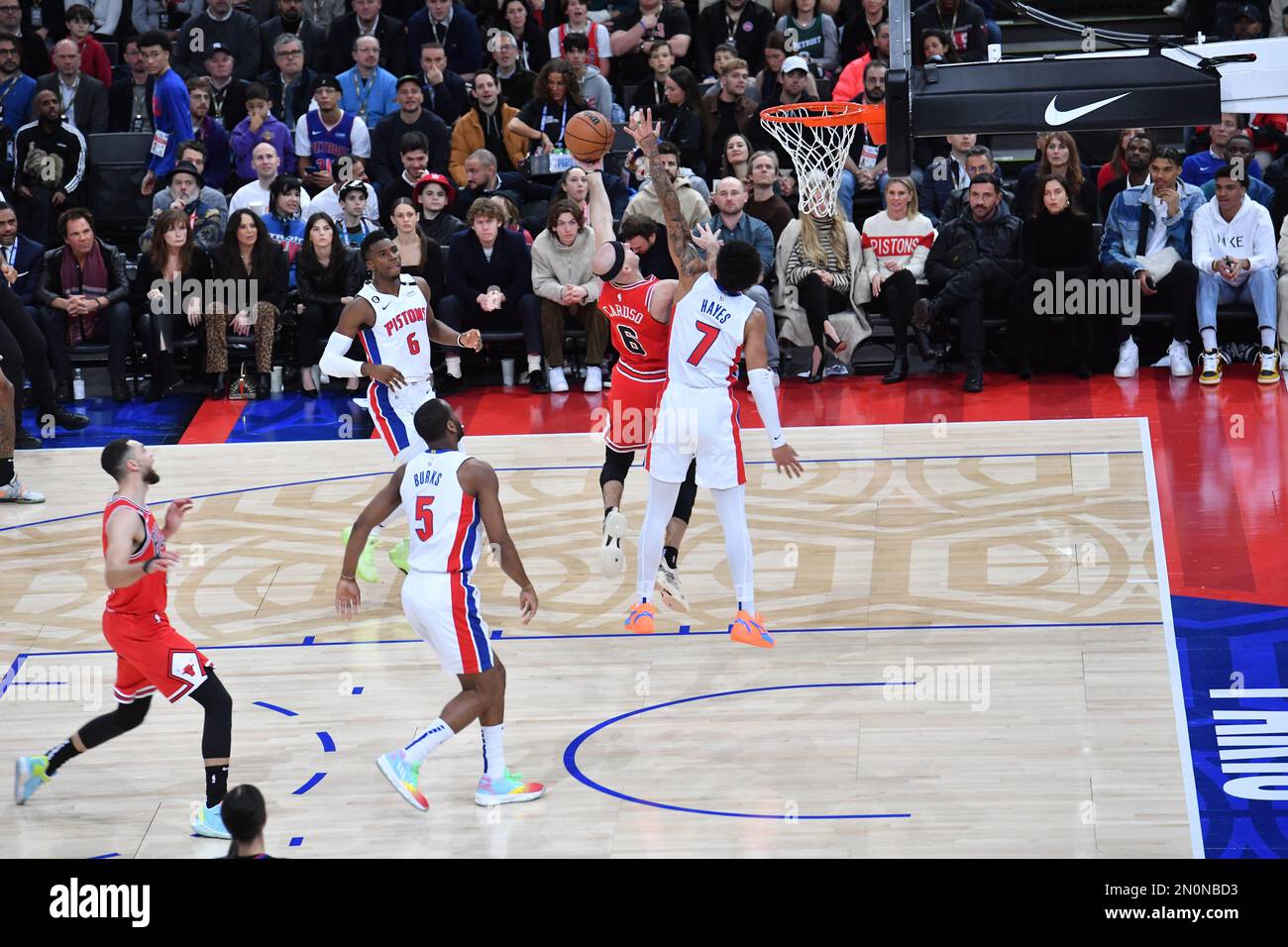 NBA Paris Game 2023 match between Detroit Pistons and Chicago Bulls at ...