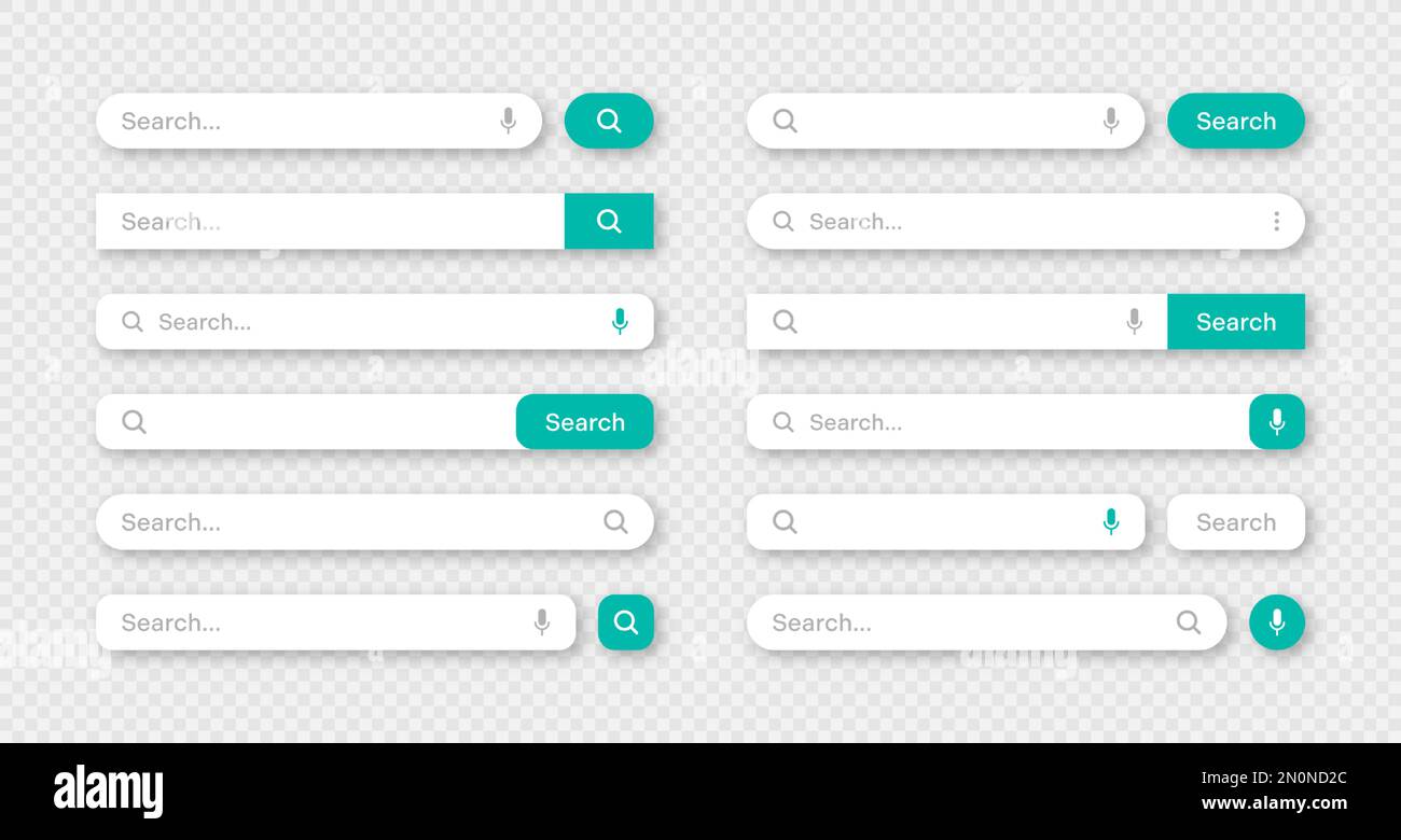 Various search bar templates. Internet browser engine with search box ...