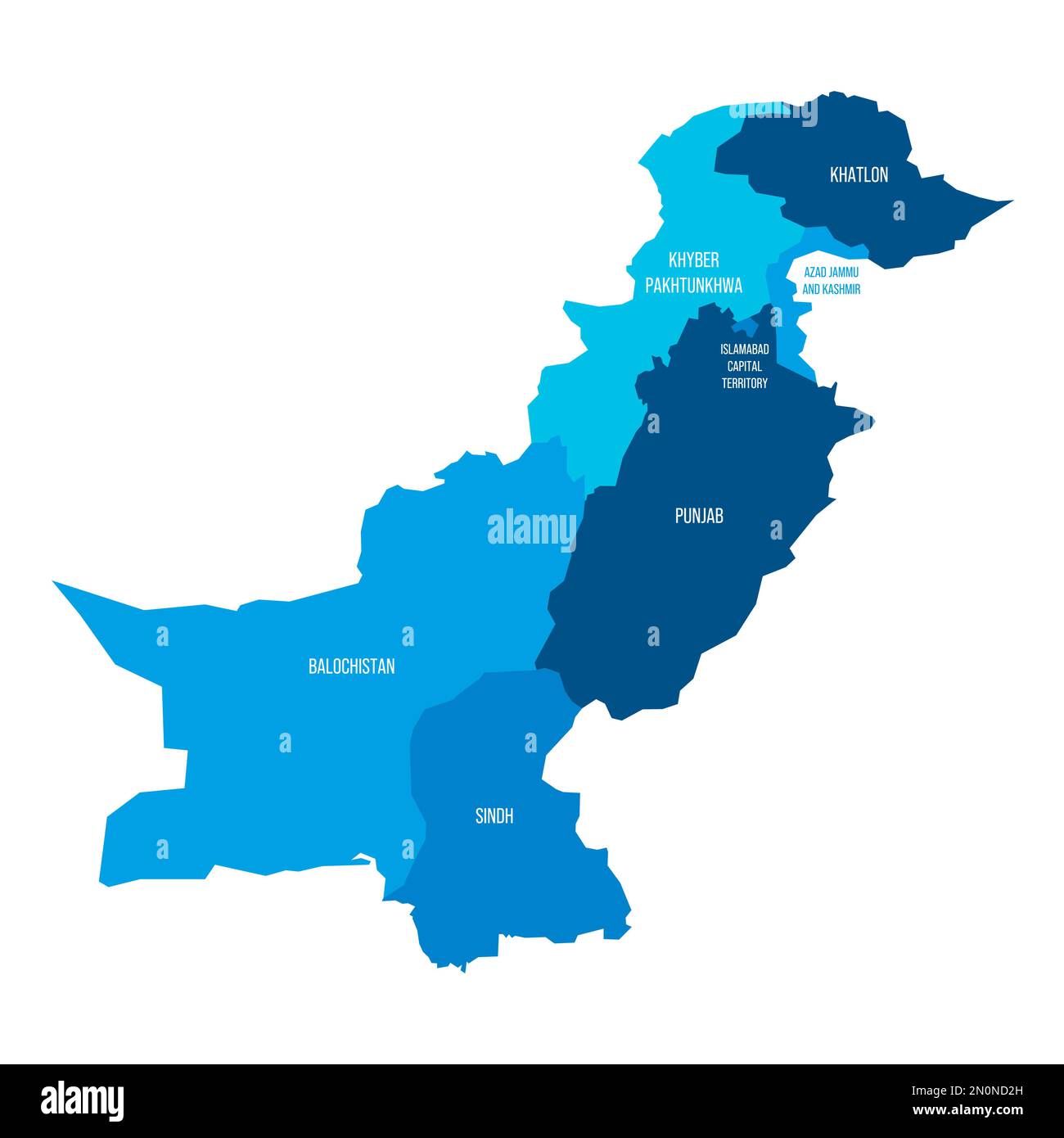 Pakistan political map of administrative divisions - provinces and ...