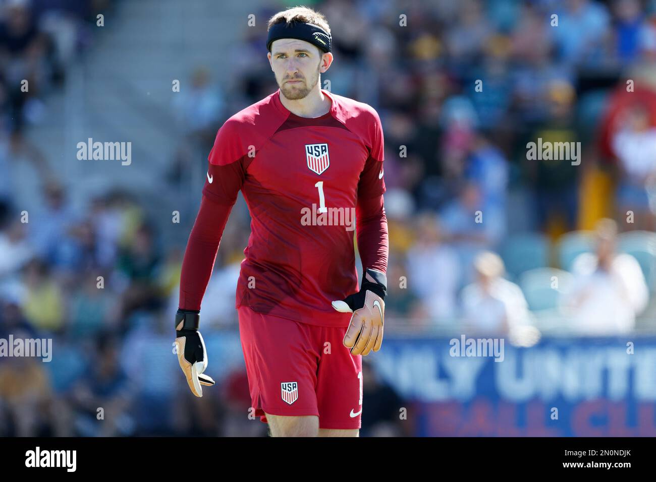 Sean Boyle of USA looks on during the match between Australia and USA ...