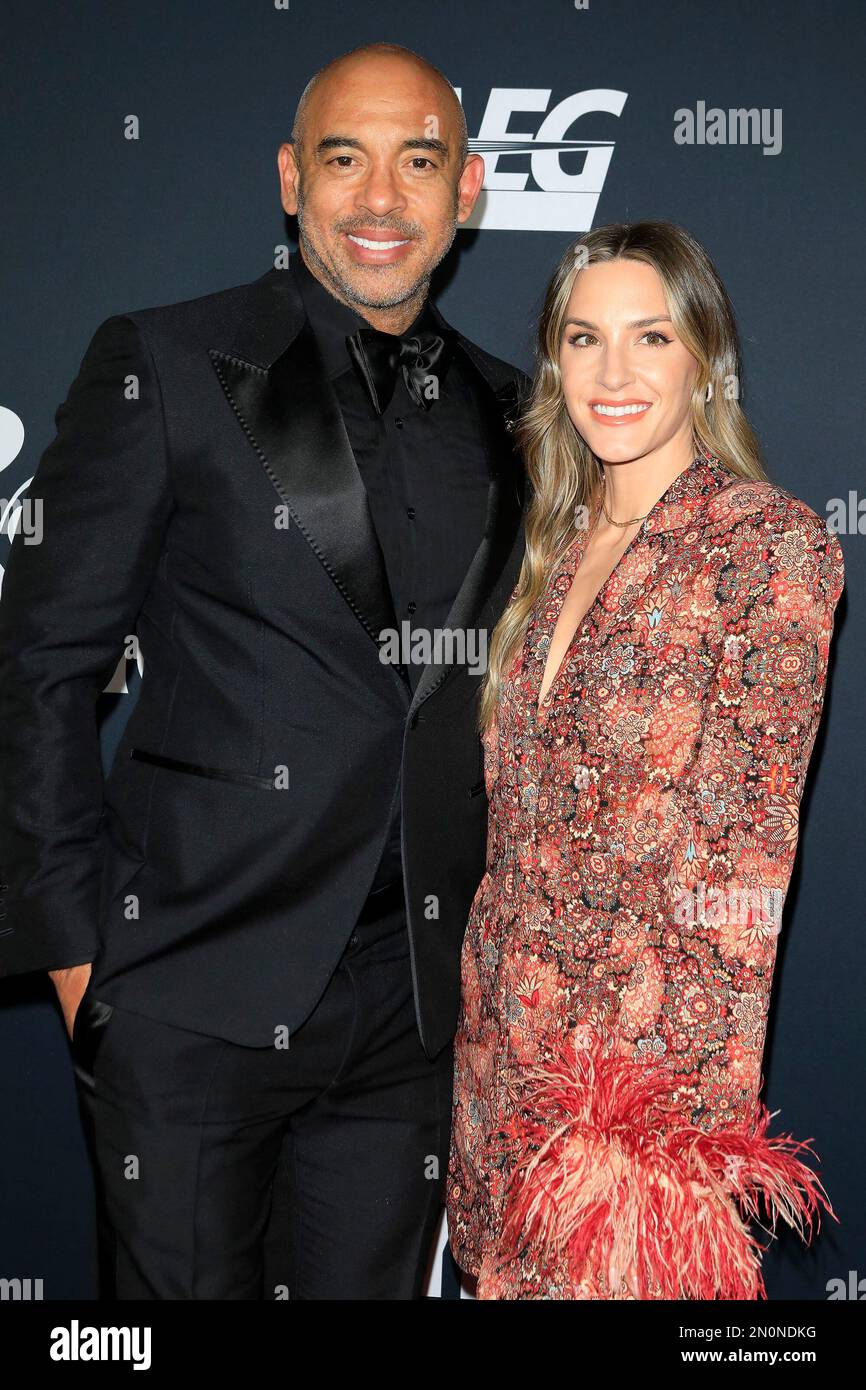 Los Angeles, CA. 3rd Feb, 2023. Harvey Mason Jr, Jeannine Sharp at ...