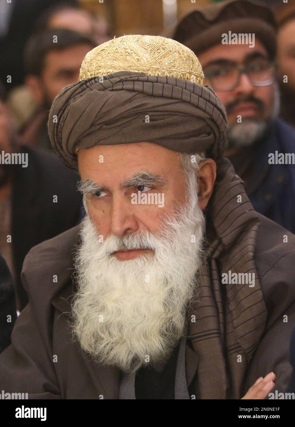 Former Afghan warlord Abdul Rasool Sayyaf, attends the inauguration of ...