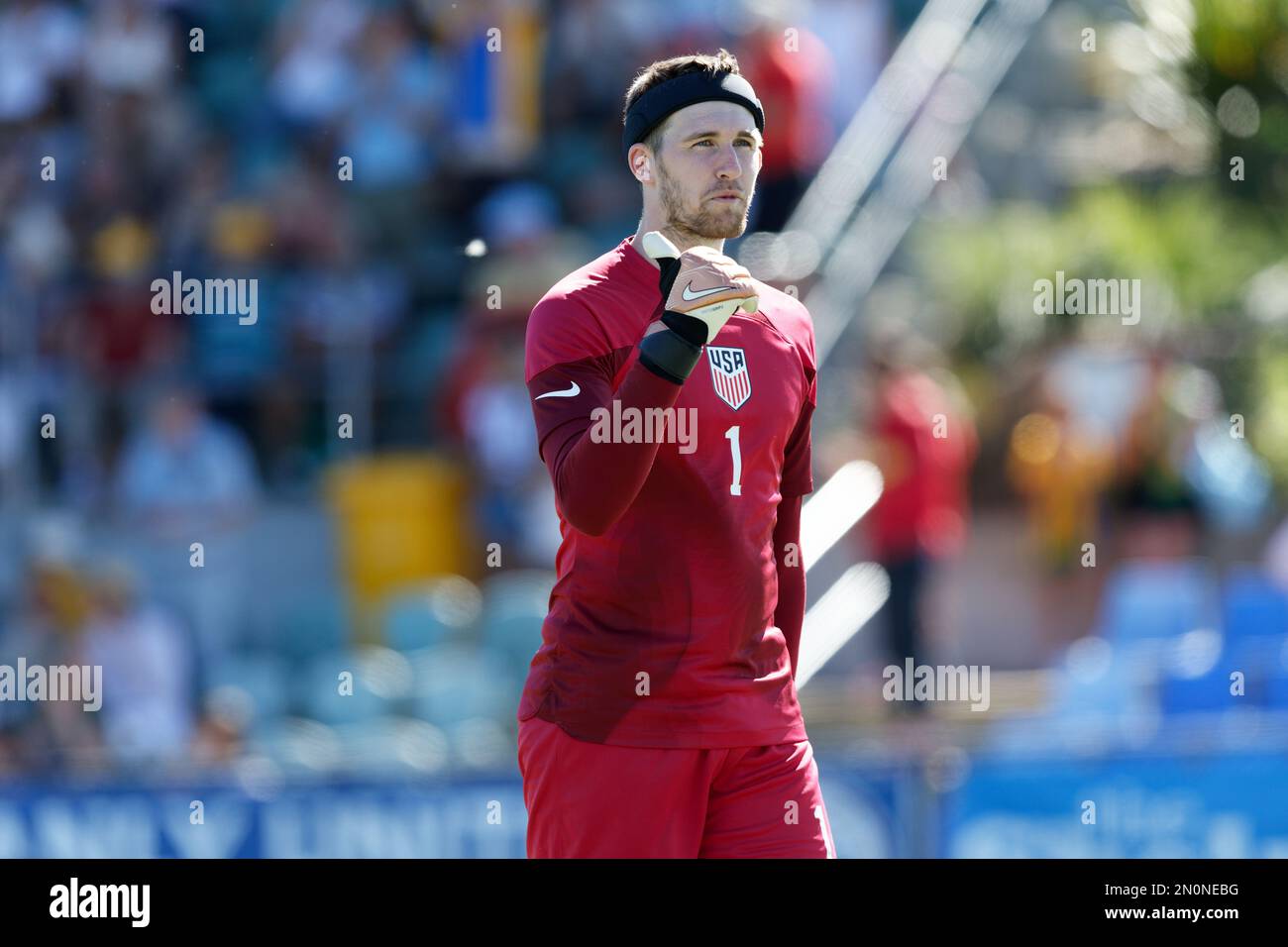 Sean Boyle of USA looks on during the match between Australia and USA ...