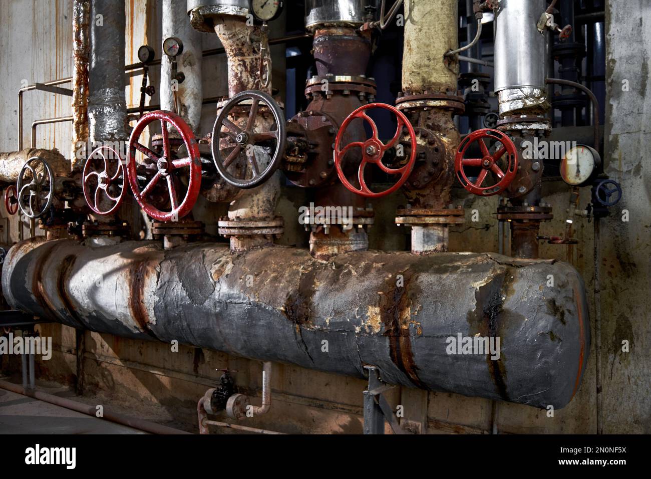boiler room for the production of steam of factory industrial ...