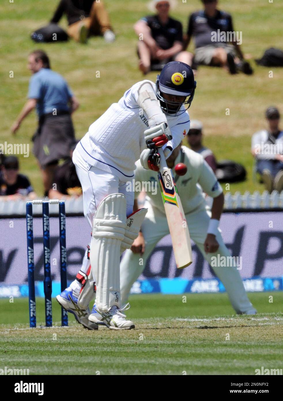 Sri Lanka’s Udara Jayasundera bats against New Zealand on day one of ...