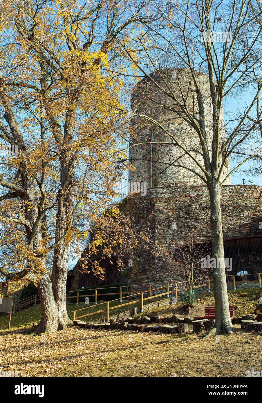 Bitov castle, South Moravia, Czech Republic, Gothic and renaissance ...