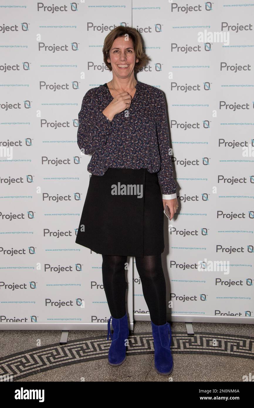 Claire Brook poses for photographers upon arrival at the Project 0 Wave ...