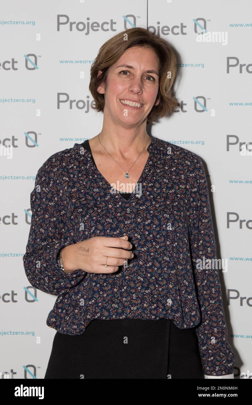 Claire Brook poses for photographers upon arrival at the Project 0 Wave ...
