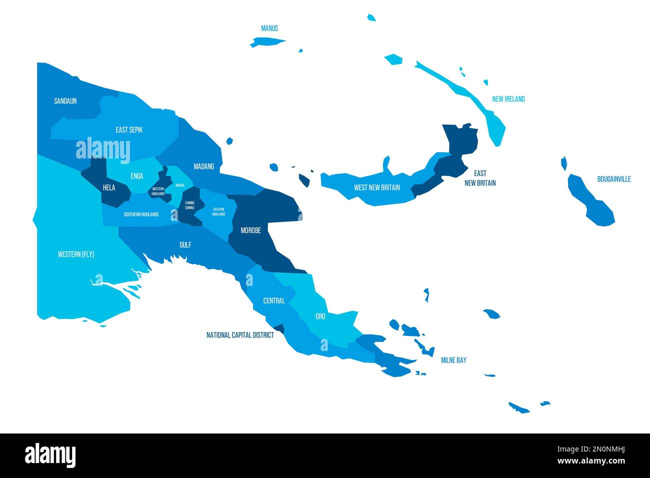 Papua New Guinea Political Map Political Map Of Papua New Guinea With