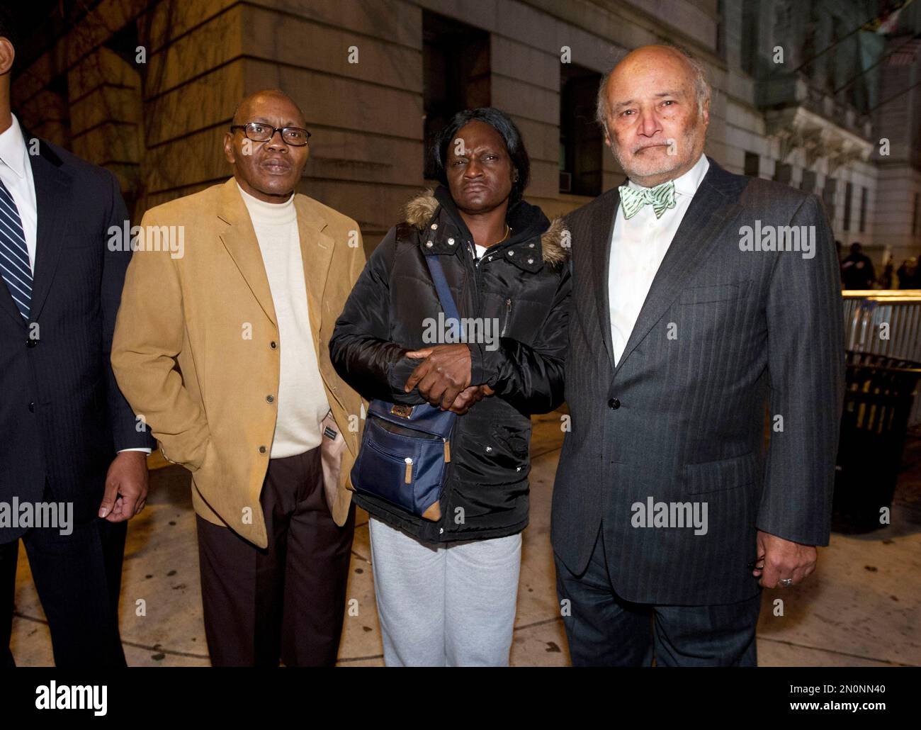 Freddie Gray's stepfather Richard Shipley, from left, along with ...