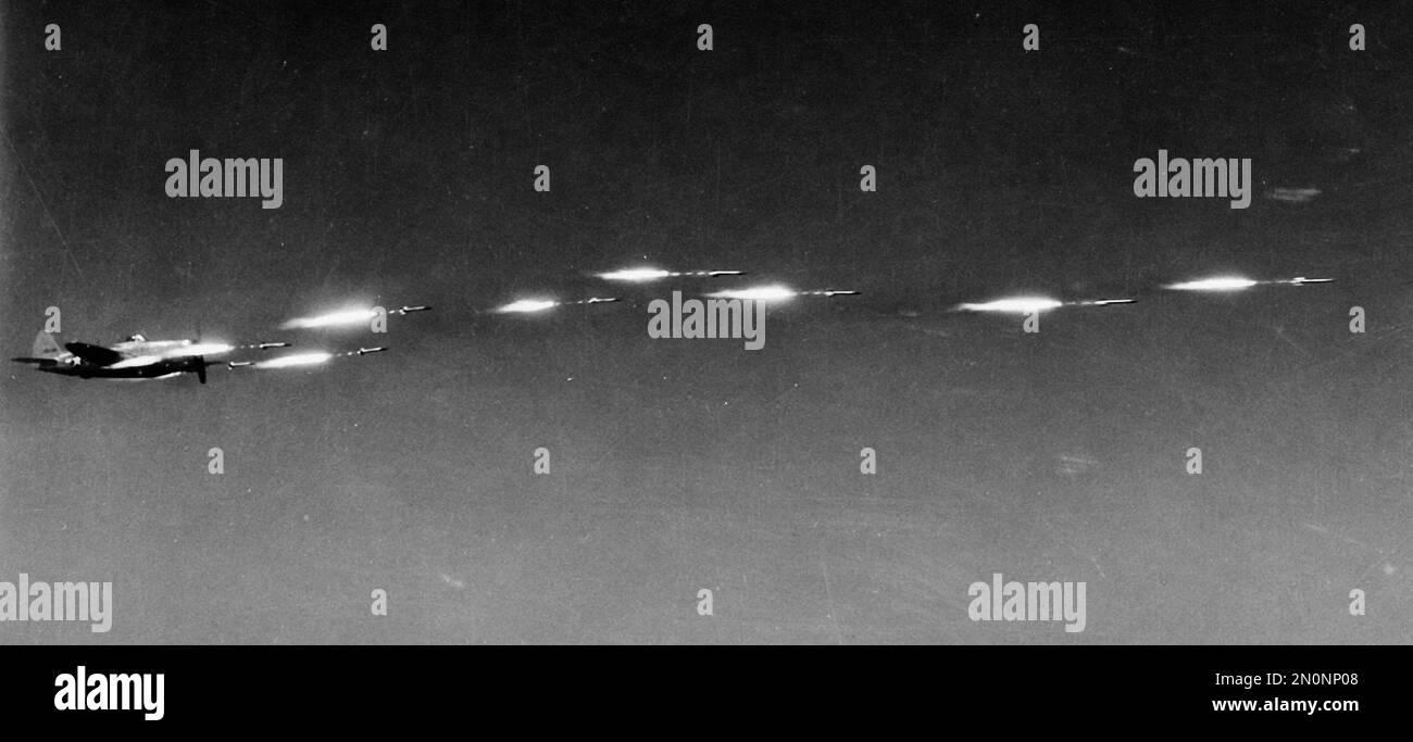 In this photo provided by the Army Air Force, an Army P-47 Thunderbolt ...