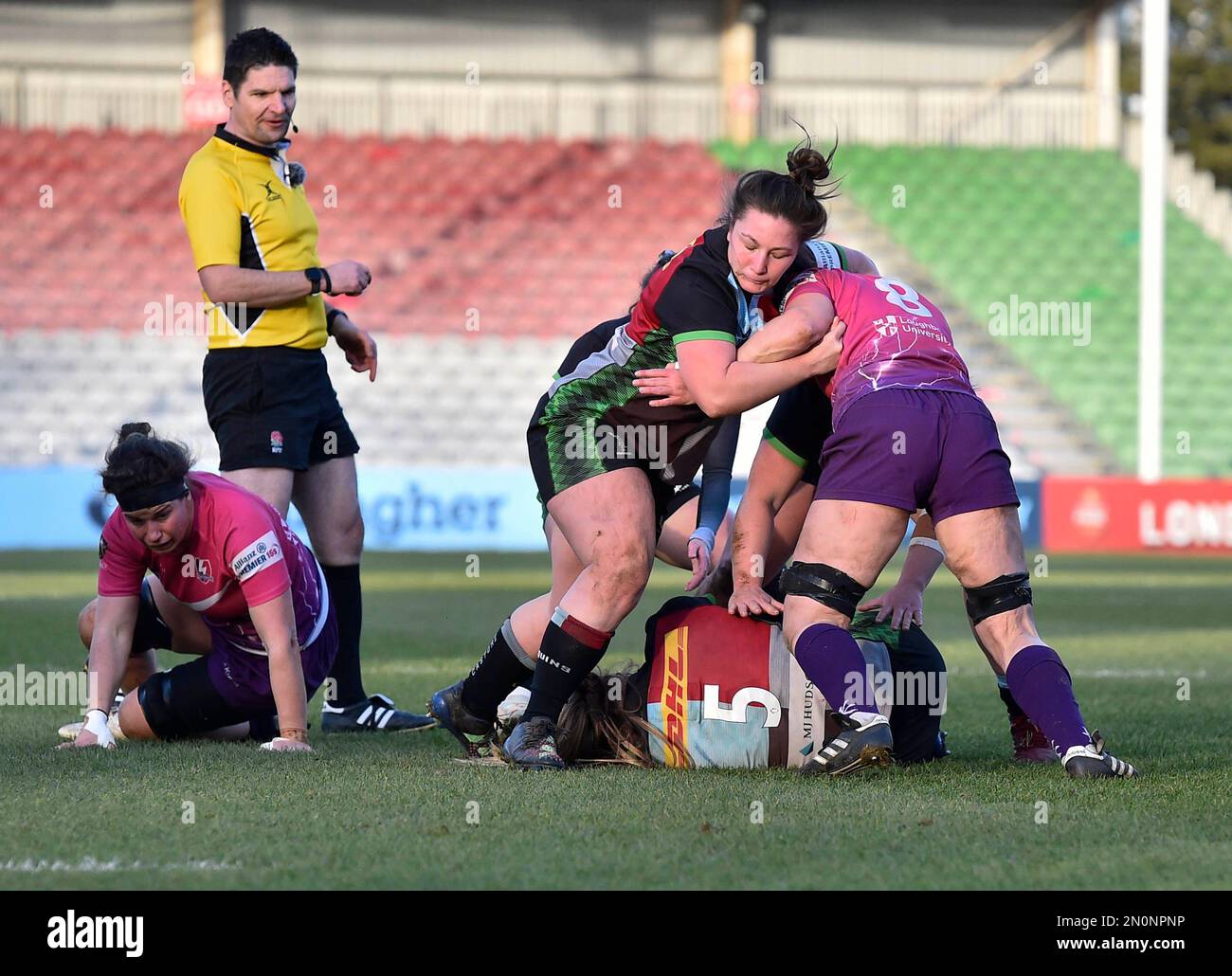 Twickenham, stoop ENGLAND : Sarah Hunter of Loughborough with Amy ...