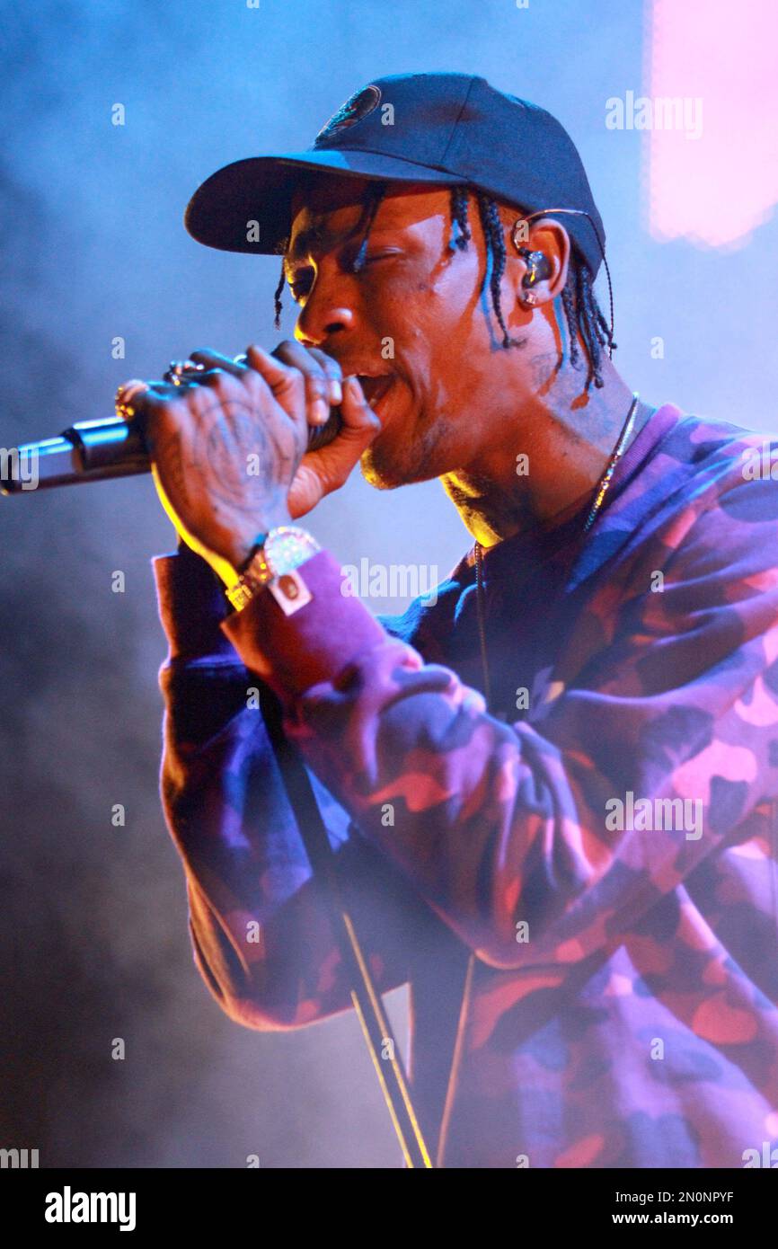 Travis Scott performs as the opener for The Weeknd at Philips Arena on ...