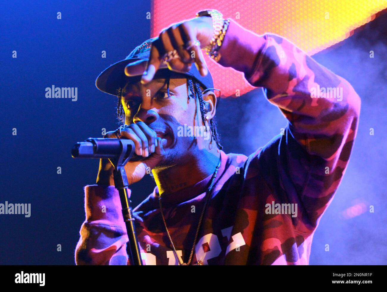 Travis Scott performs as the opener for The Weeknd at Philips Arena on ...
