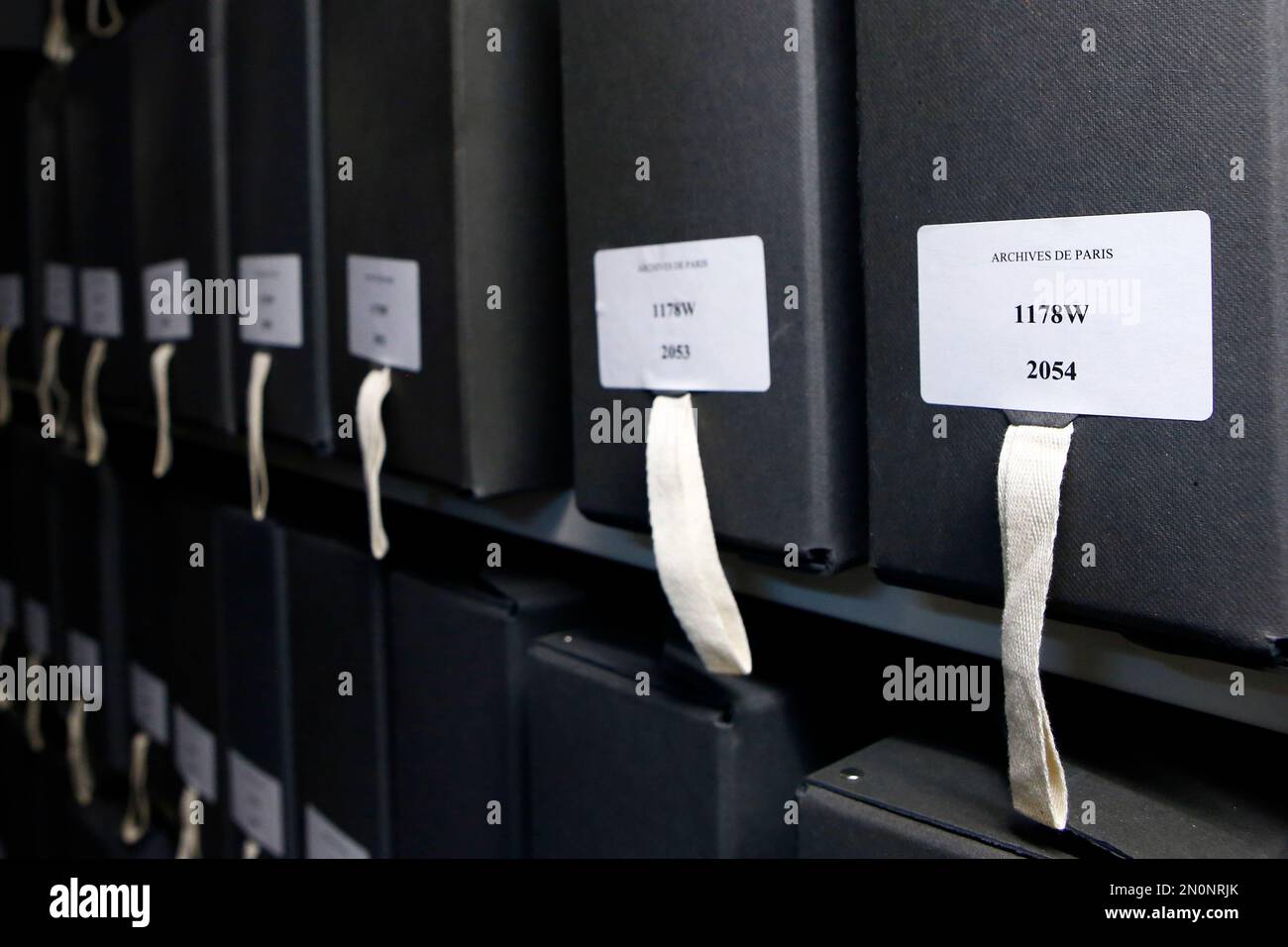 Archive boxes in one of the many temperature-controlled storage rooms ...