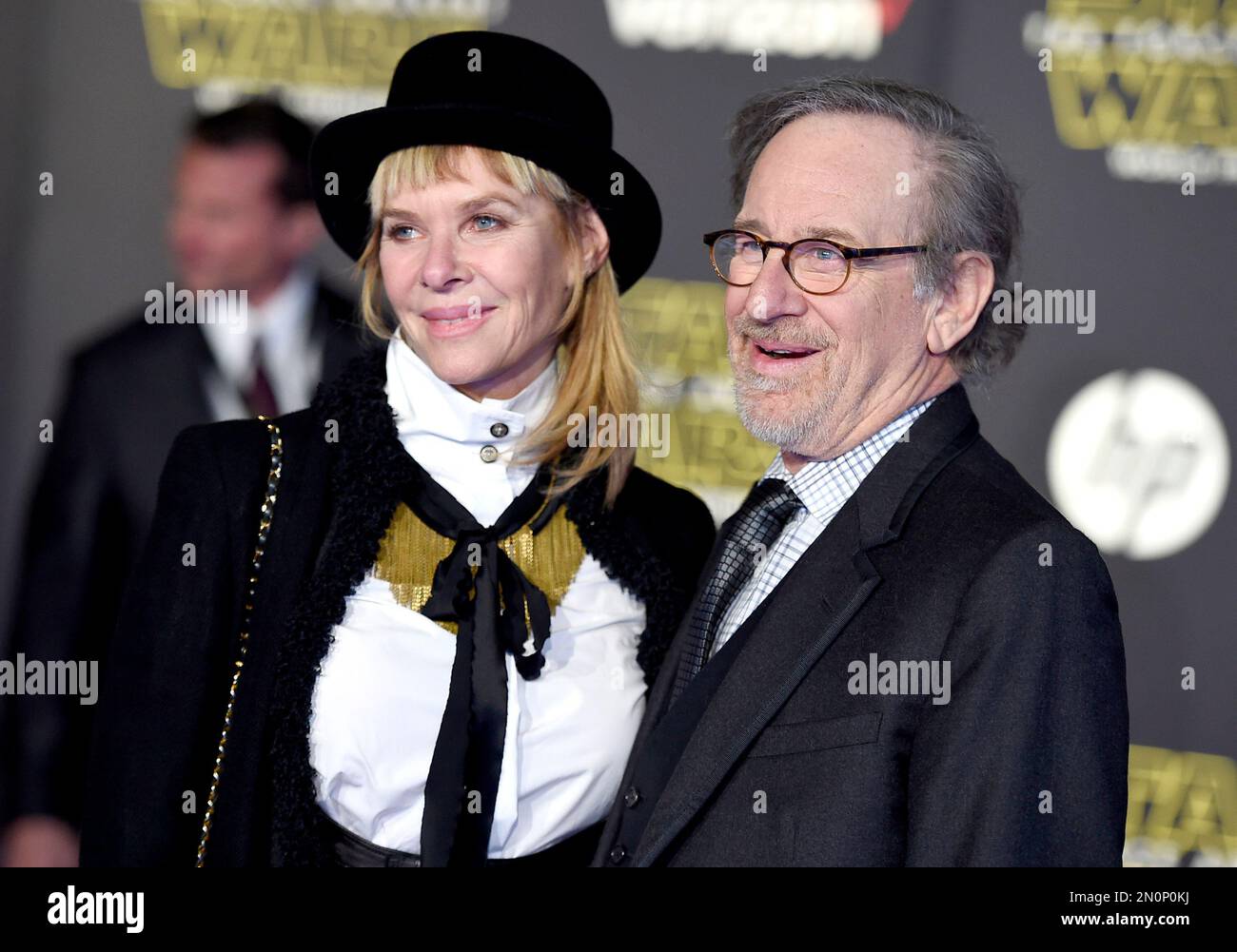 Kate Capshaw, left, and Steven Spielberg arrive at the world premiere ...