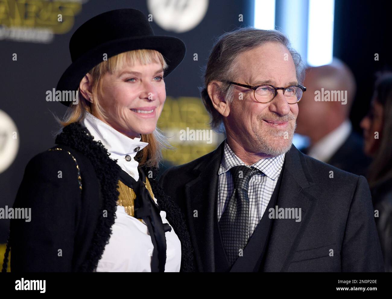 Kate Capshaw, left, and Steven Spielberg arrive at the world premiere ...