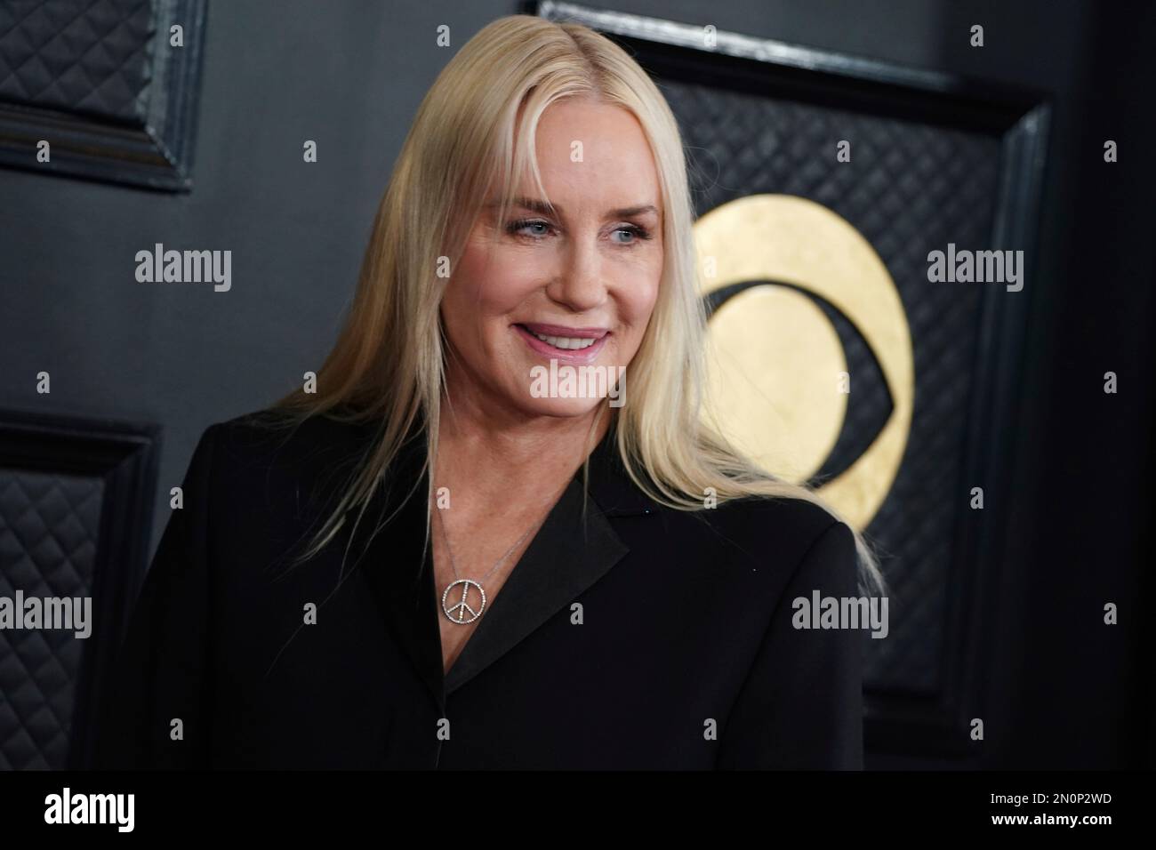 Daryl Hannah arrives at the 65th annual Grammy Awards on Sunday, Feb. 5 ...