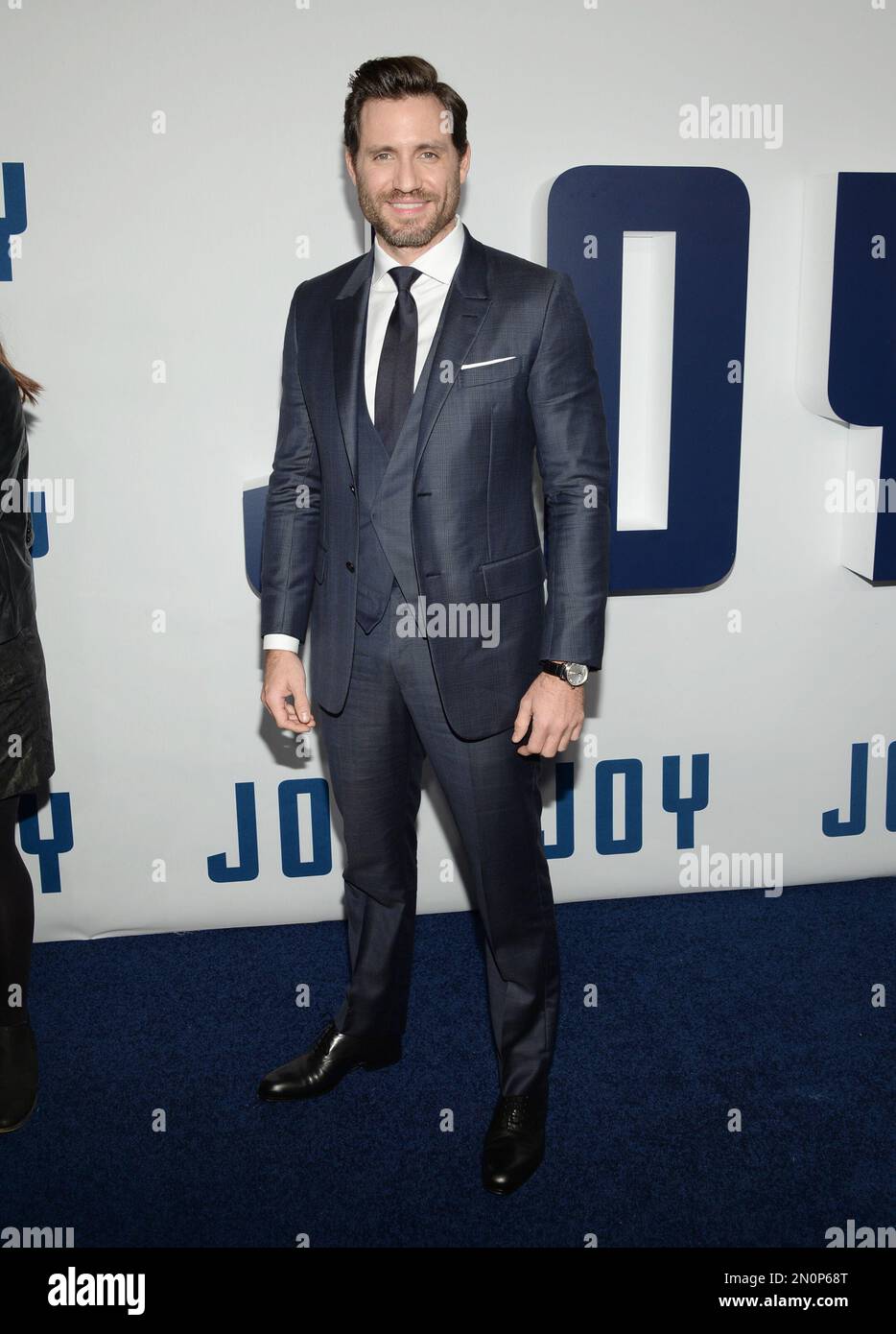 Edgar Ramirez attends the world premiere of "Joy" at the Ziegfeld ...