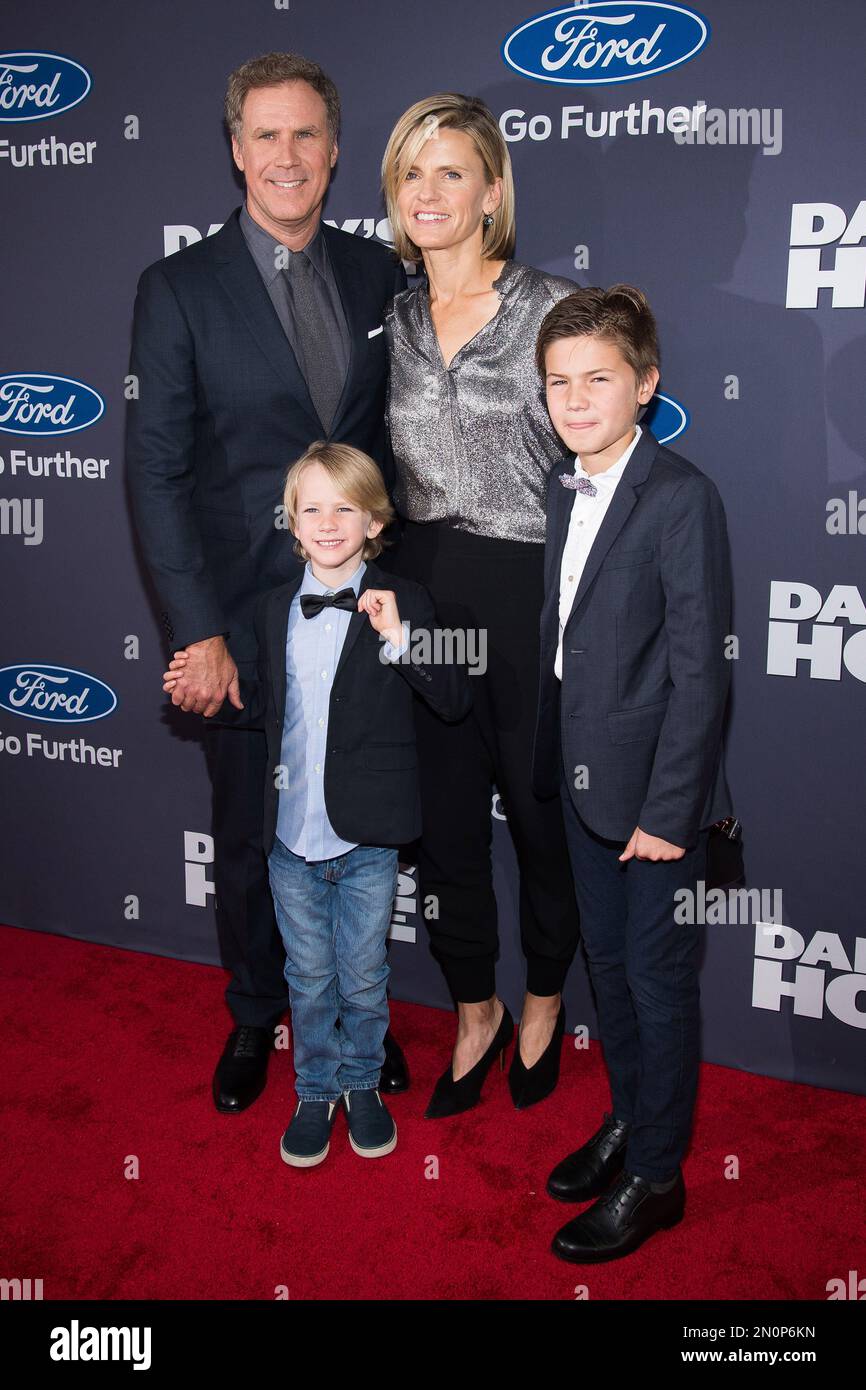 Will Ferrell, from left, Axel Ferrell, Viveca Paulin and Magnus Ferrell ...