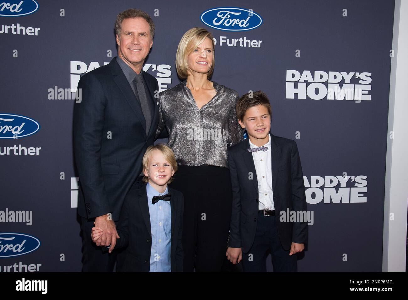 Will Ferrell, from left, Axel Ferrell, Viveca Paulin and Magnus Ferrell ...