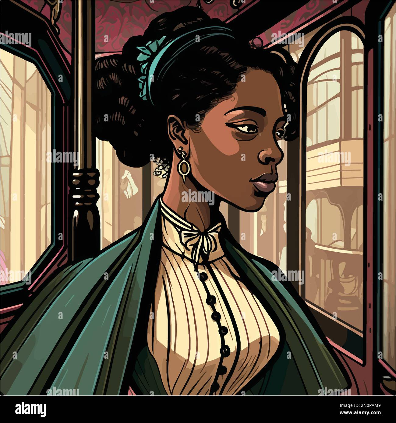 New york of the 19th century Stock Vector Images - Alamy