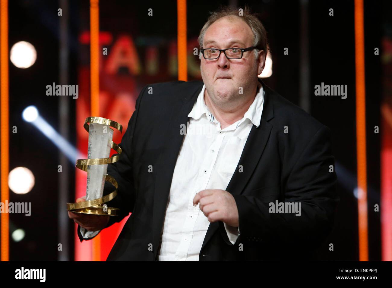 Actor Gunnar Jonsson poses for photographers after winning the best ...