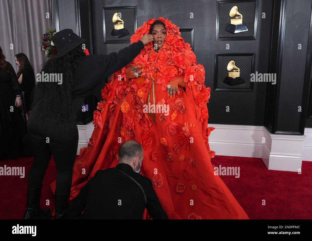 Lizzo arrives at the 65th annual Grammy Awards on Sunday, Feb. 5, 2023 ...