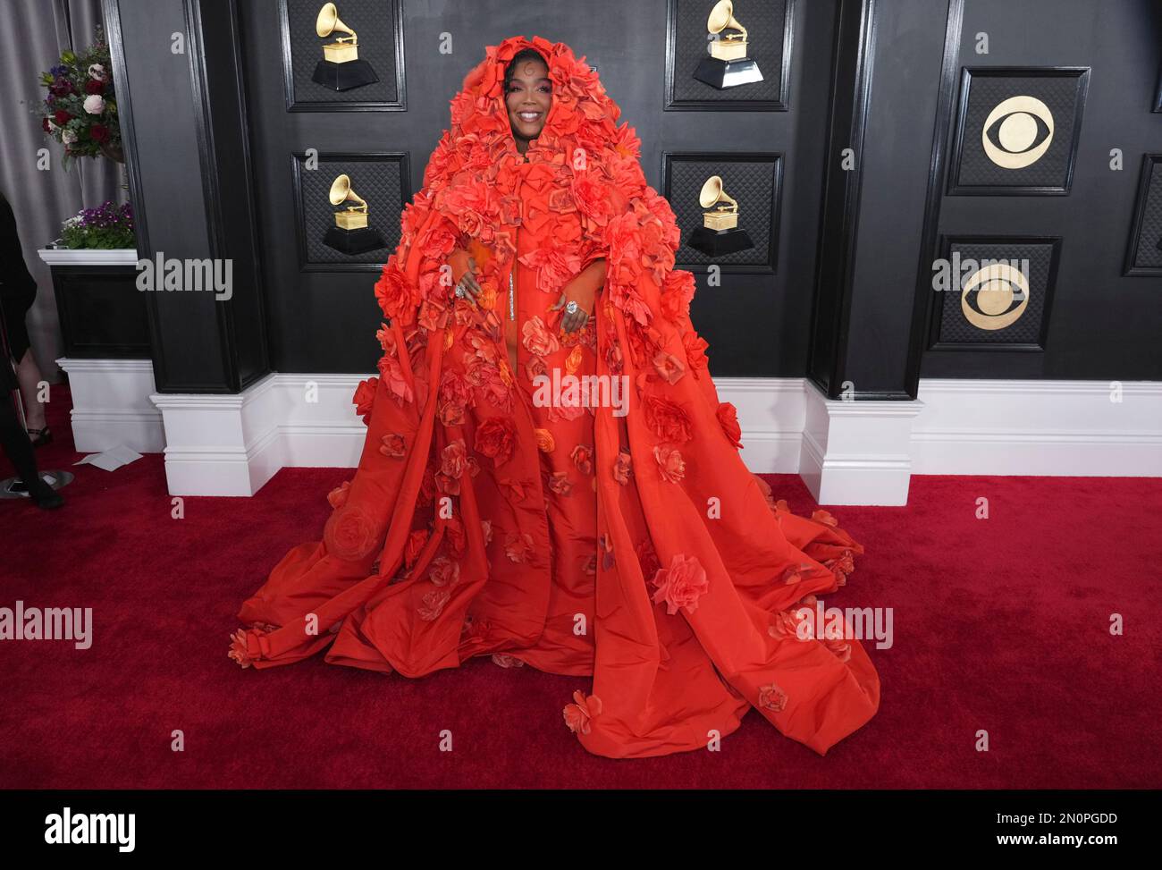 Lizzo arrives at the 65th annual Grammy Awards on Sunday, Feb. 5, 2023 ...