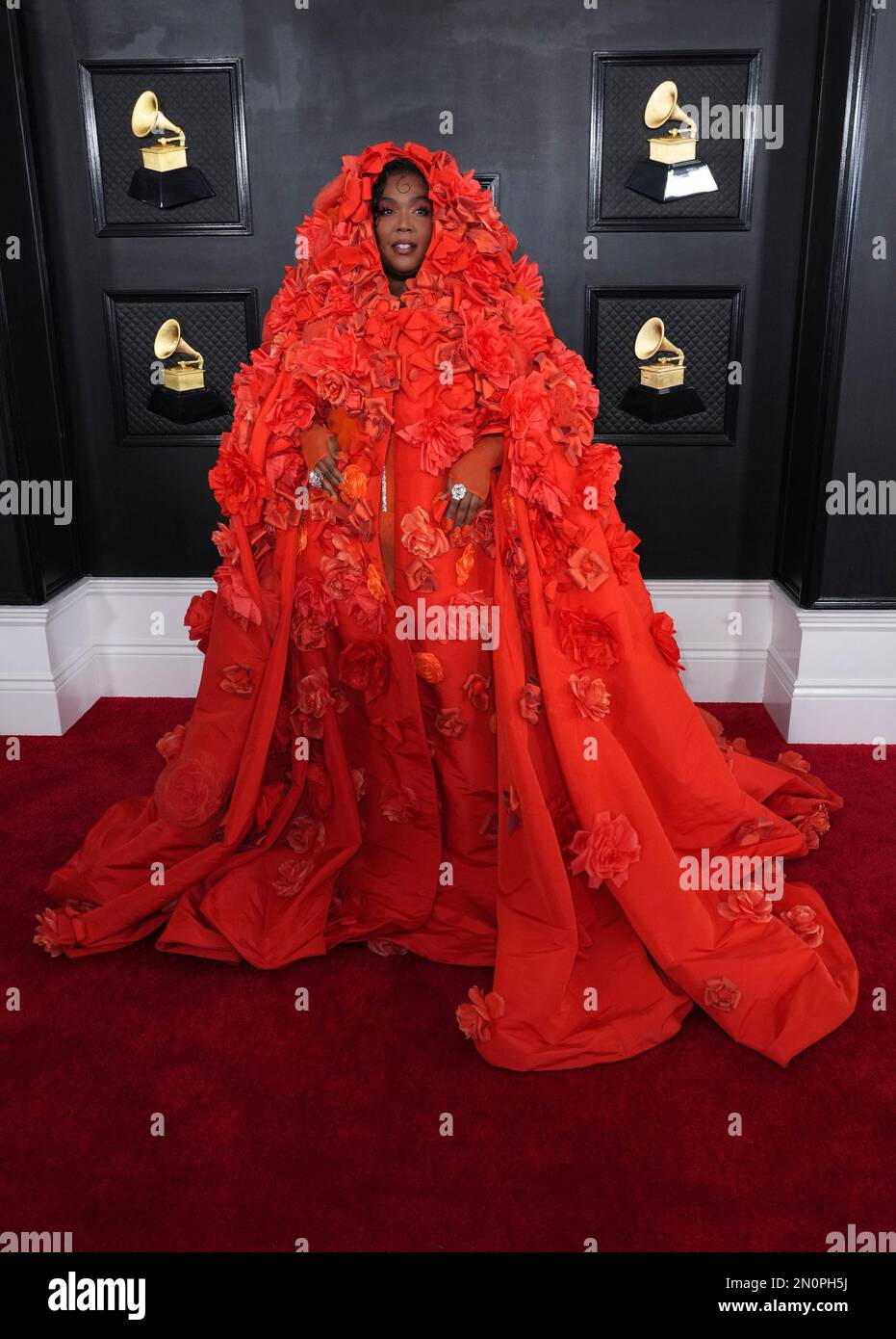Lizzo arrives at the 65th annual Grammy Awards on Sunday, Feb. 5, 2023 ...