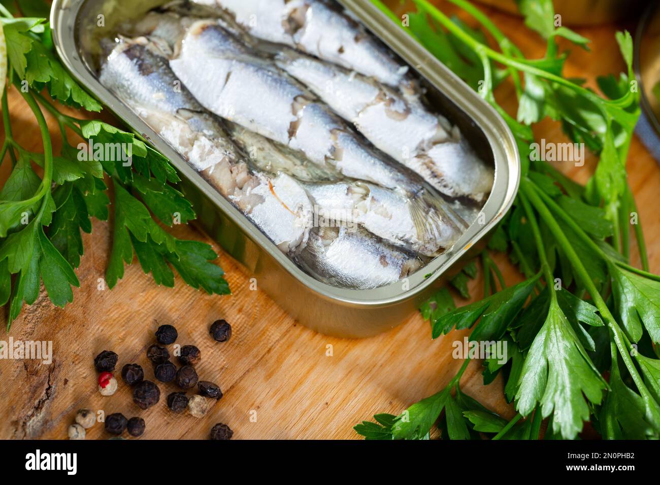 Pilchards tin hi-res stock photography and images - Alamy