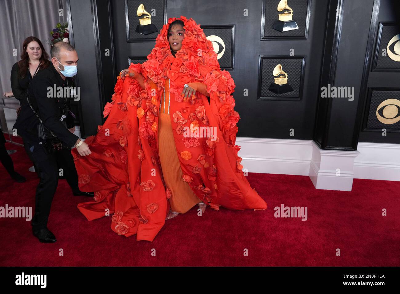 Lizzo arrives at the 65th annual Grammy Awards on Sunday, Feb. 5, 2023 ...