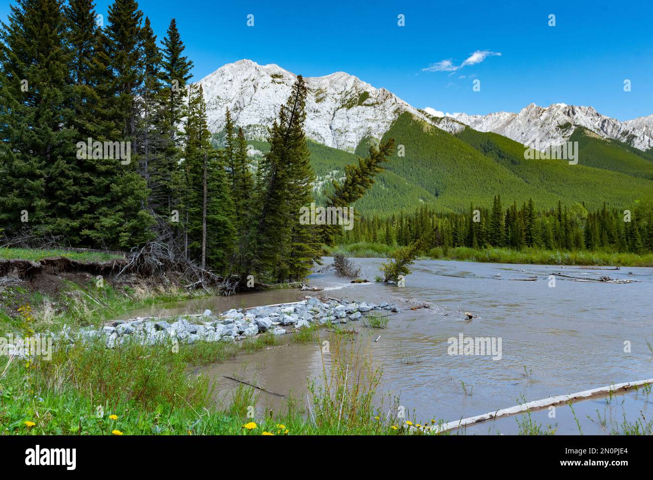 Scenic summer views in the the Canadian Rocky Mountains. Kananaskis ...