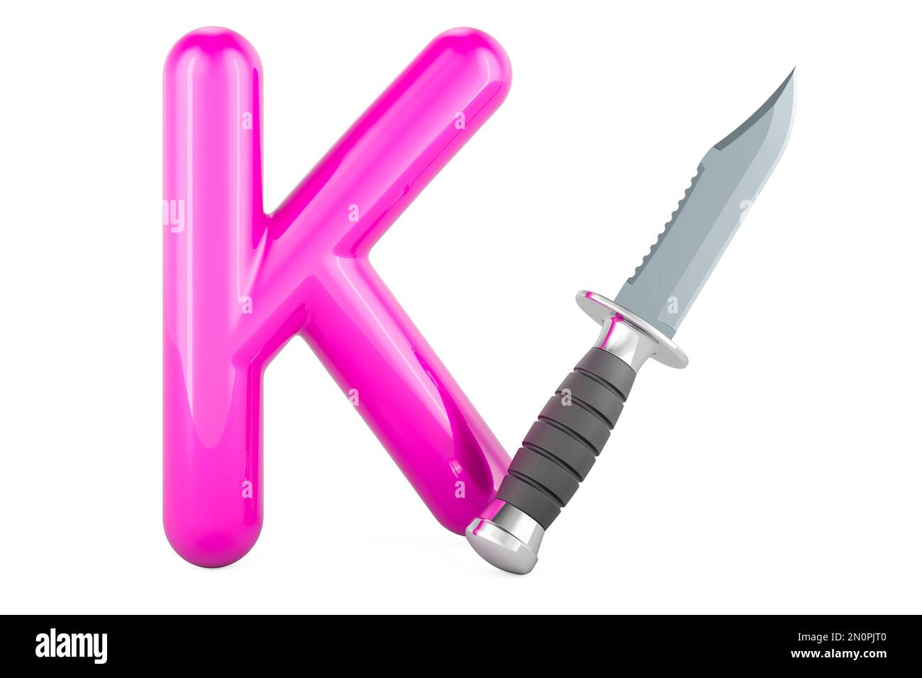 Cute Letter K Pink