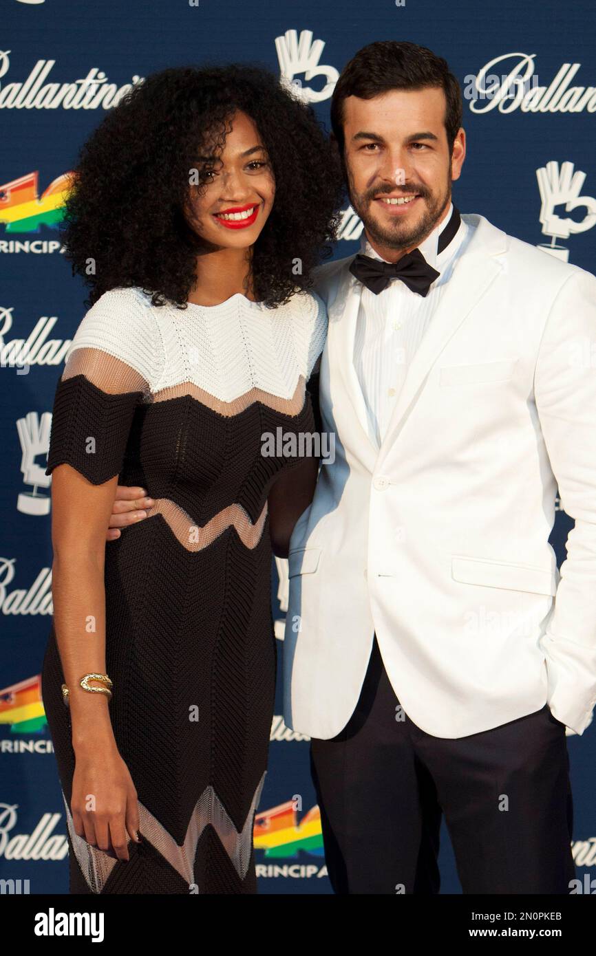 Spanish actors Berta Vazquez and Mario Casas pose for photographers ...