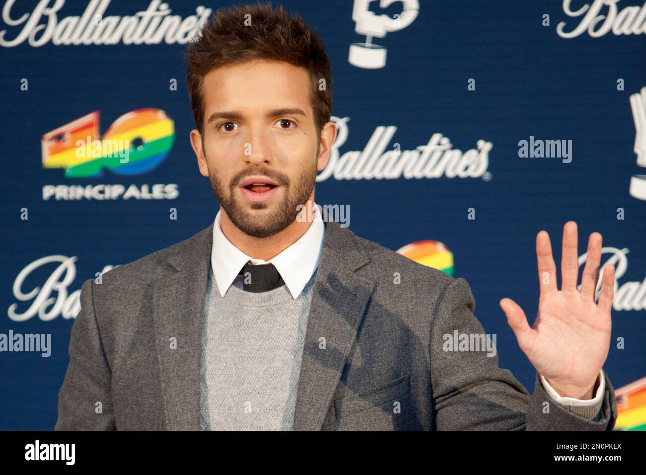 Spanish singer Pablo Alboran poses for photographers during the ...
