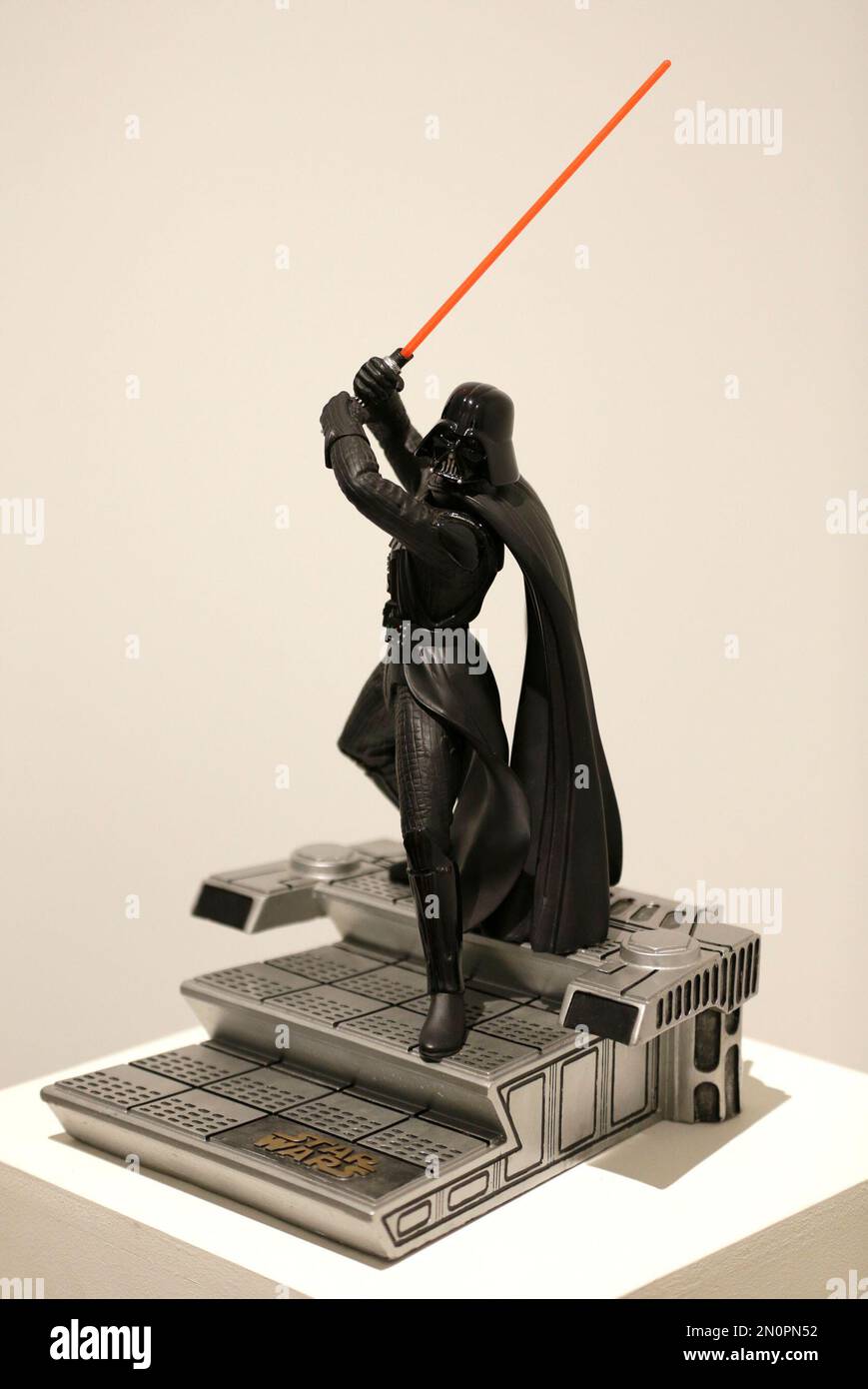 FILE - This Dec. 2, 2015 file photo shows a statue of Darth Vader from ...
