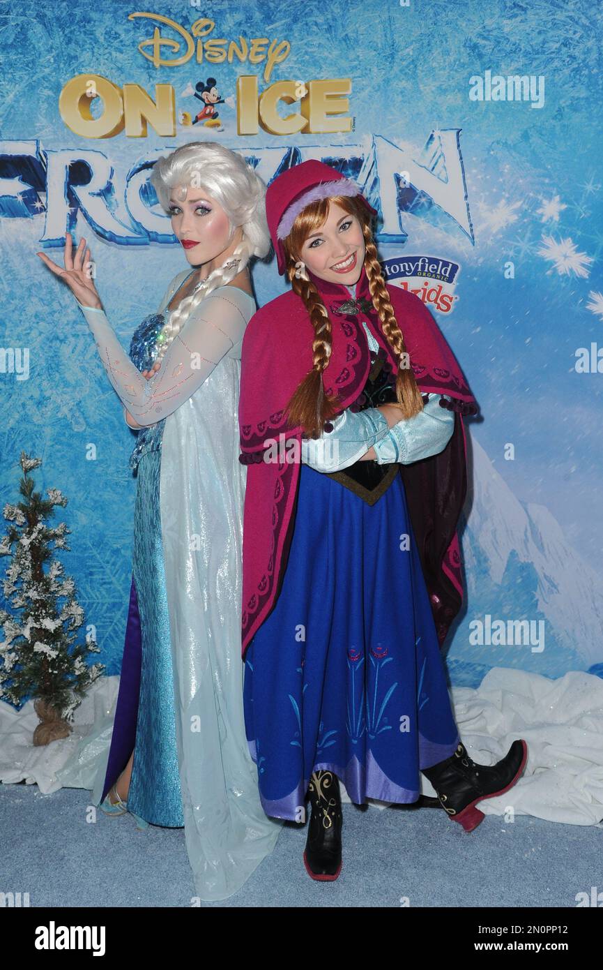 Elsa the Snow Queen, left, and Princess Anna attend Frozen celebrity ...